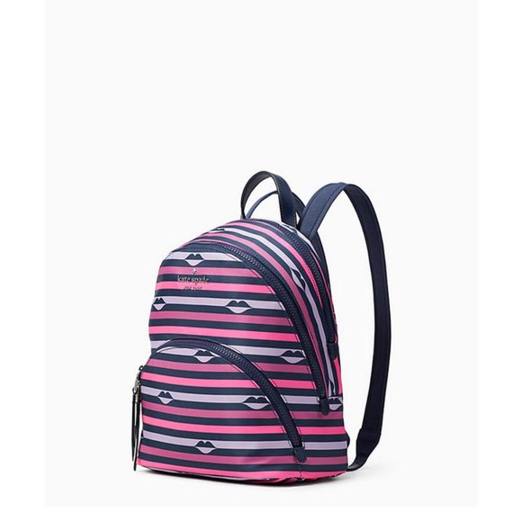 kate spade | Bags | Nwt Kate Spade Karissa Nylon Lip Pink Backpack Bag ...